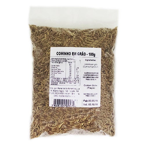 Cominho em Grão 100g - Atacado de Produtos Naturais