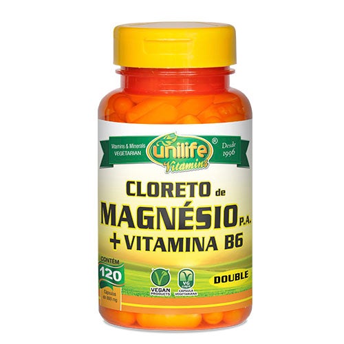 Cloreto de Magnésio Hexahidratado P. A. Unilife 120 cápsulas - Atacado de Produtos Naturais