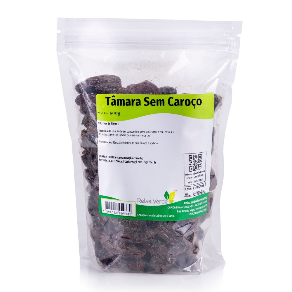 Tâmara Sem Caroço 600g - Atacado de Produtos Naturais